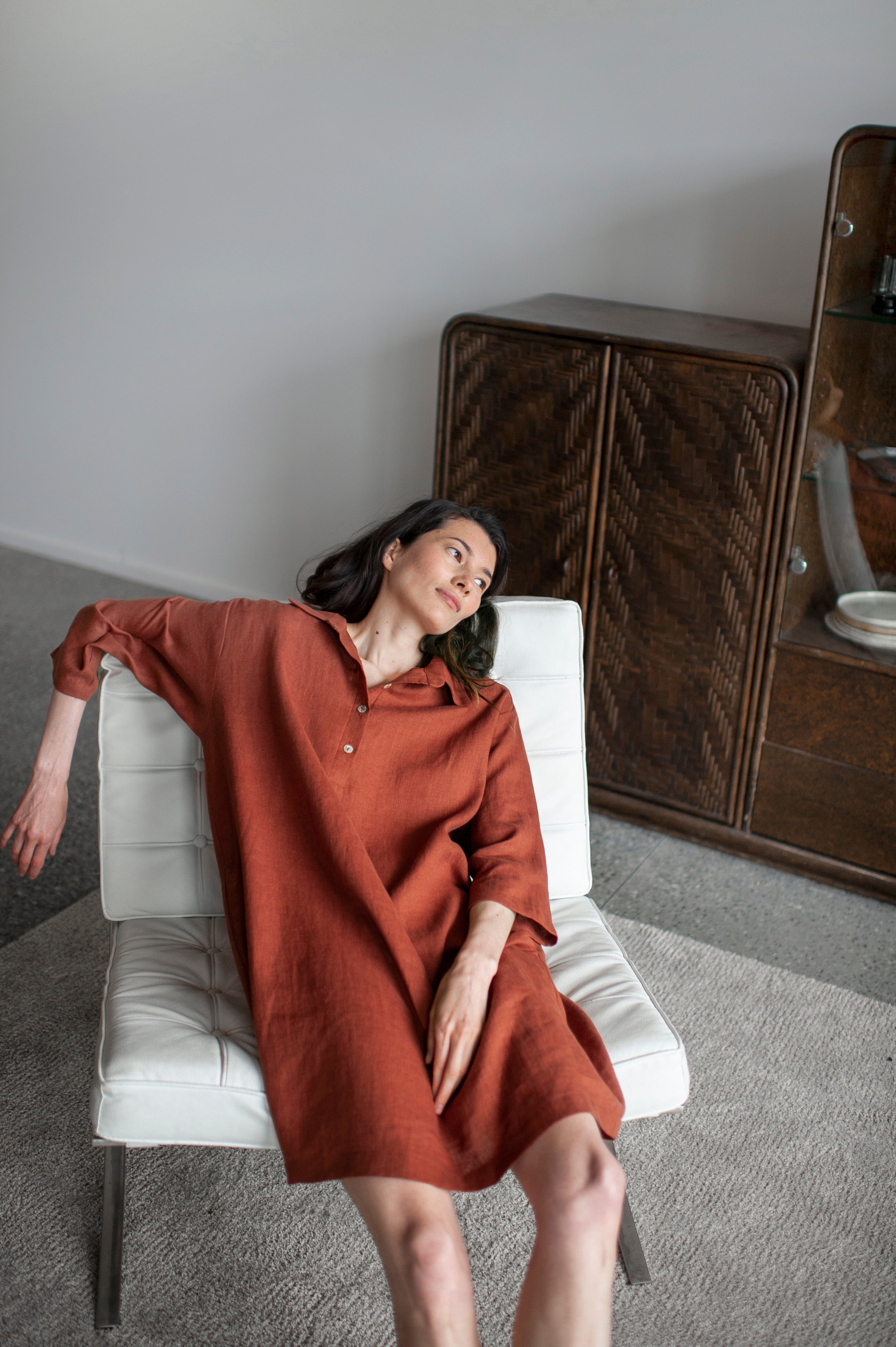 Natural Light Linen Shirt Dress – Sand Snow Linen