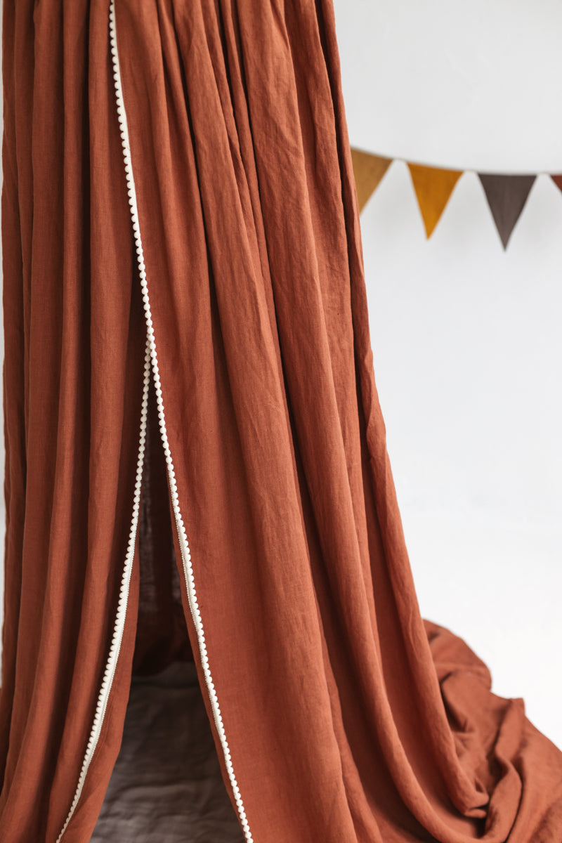 Rusty Linen Canopy | SAND SNOW LINEN – Sand Snow Linen
