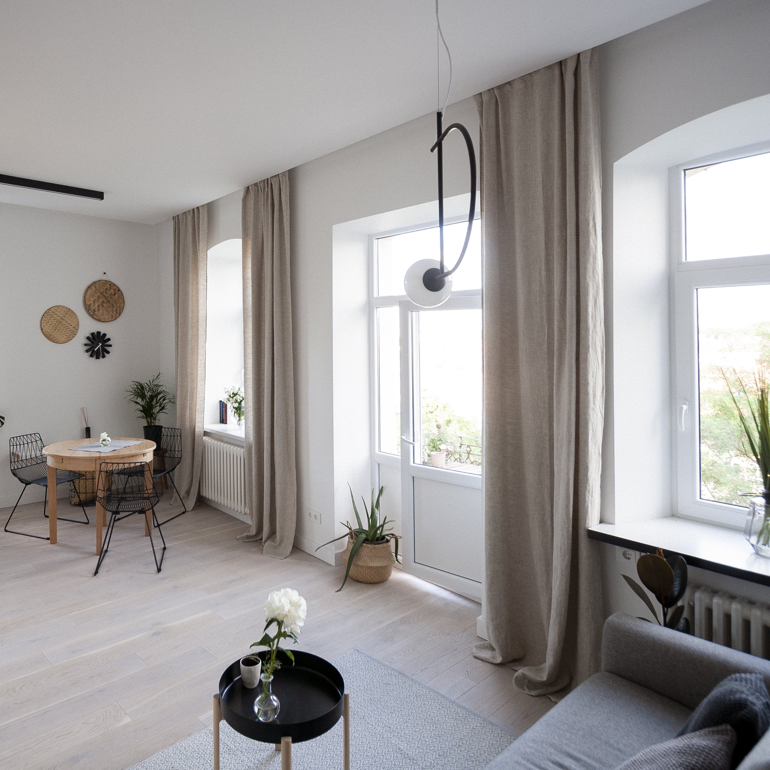 Natural Light Linen Curtain – Sand Snow Linen