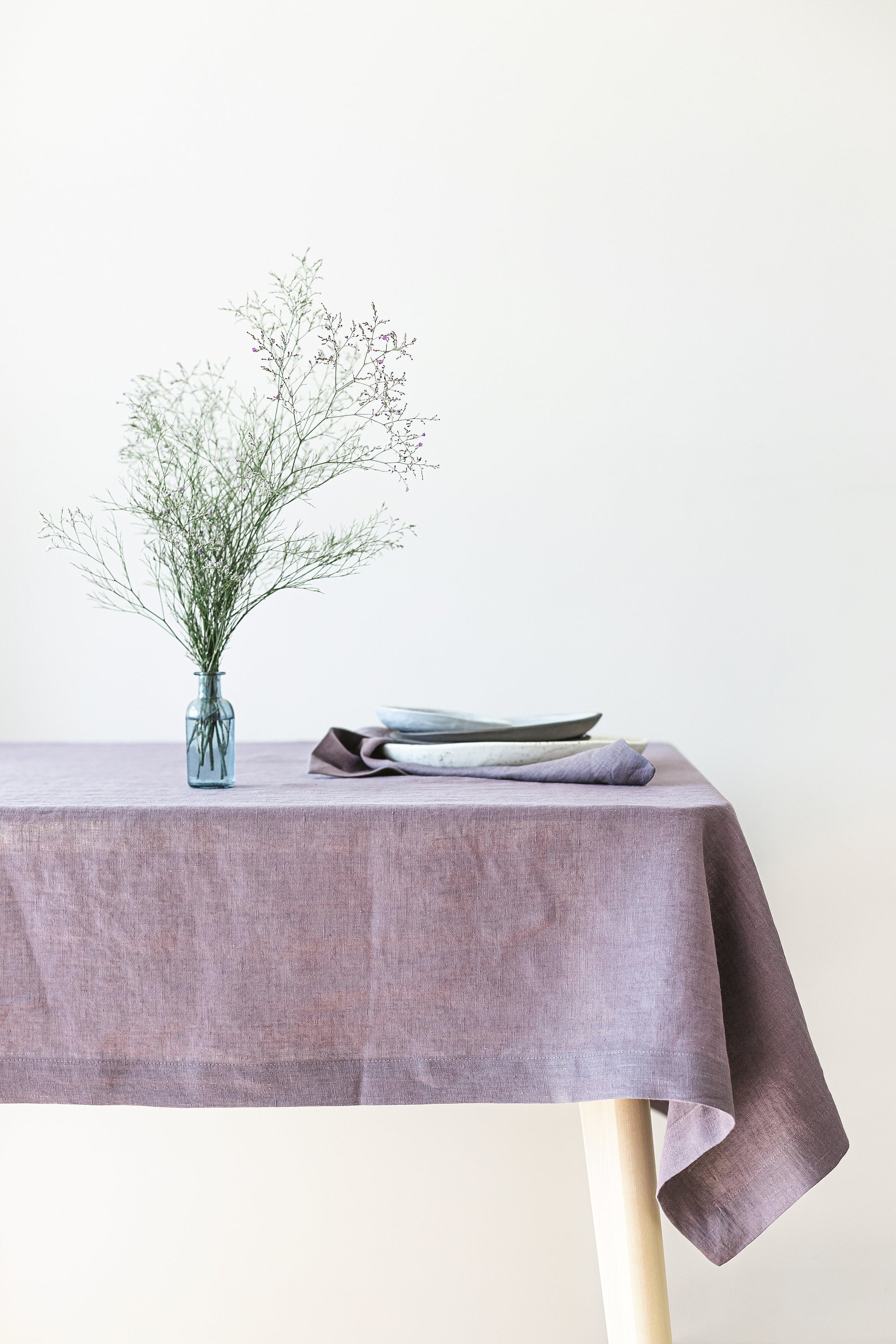 Grape Linen Tablecloth – Sand Snow Linen